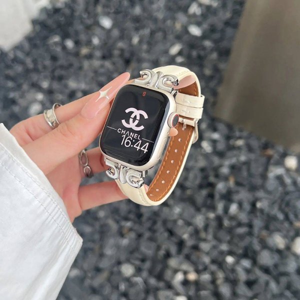 アップル ウォッチ バンド セリーヌ 革 apple watchバンド 女性 ブランド celine風 アップルウォッチ7/8/Ultra バンド
