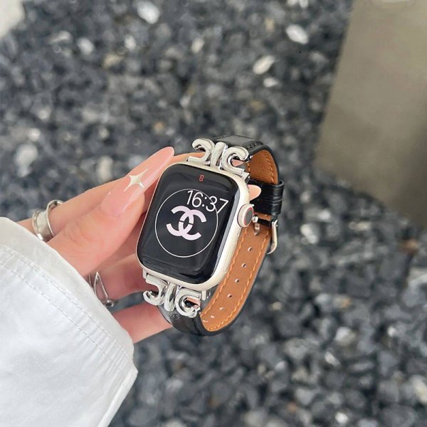 アップル ウォッチ バンド セリーヌ 革 apple watchバンド 女性 ブランド celine風 アップルウォッチ7/8/Ultra バンド
