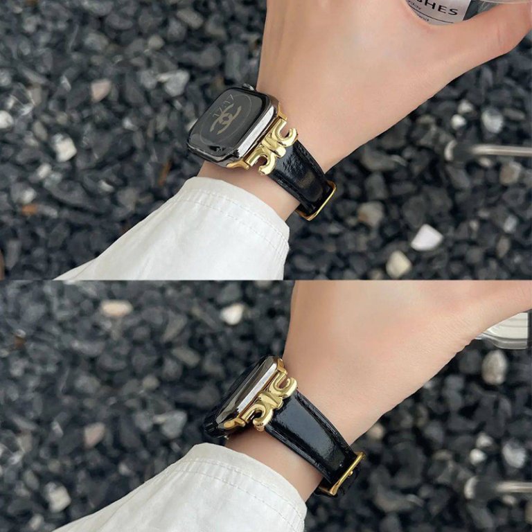 アップル ウォッチ バンド セリーヌ 革 apple watchバンド 女性 ブランド celine風 アップルウォッチ7/8/Ultra バンド