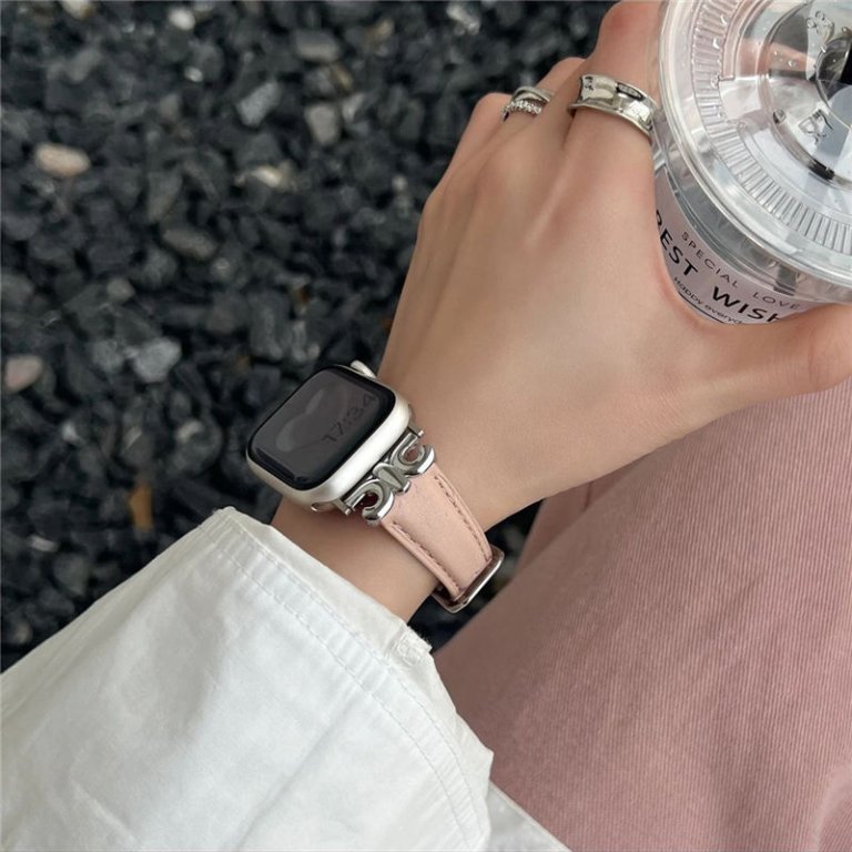 アップル ウォッチ バンド セリーヌ 革 apple watchバンド 女性 ブランド celine風 アップルウォッチ7/8/Ultra バンド